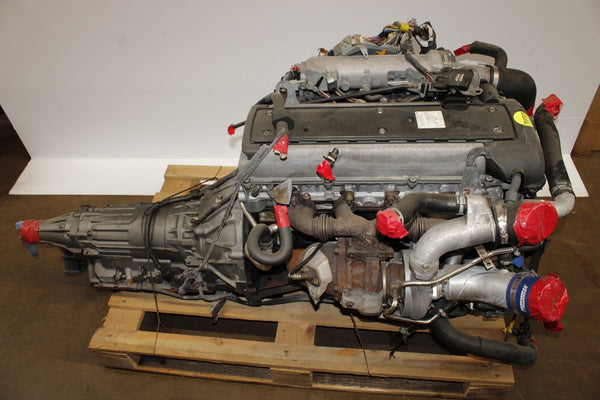 Toyota Soarer JZZ30 1JZGTE Turbo Front Sump Engine AT Trans Twin Turbo ...